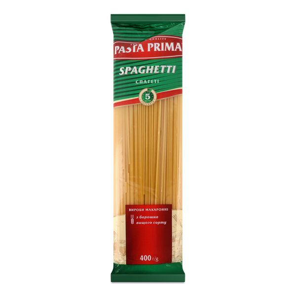 Купити Мак Спагетті м/у 400г Pasta Prima — ціна, відгуки | КЛАСС маркет